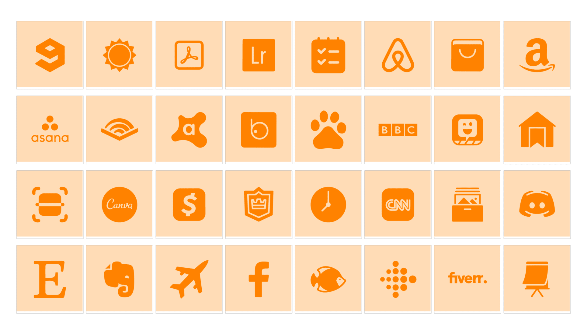 +100 Free Aesthetic Orange App Icons Widgets! - Eggradients.com
